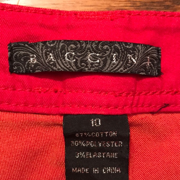 Baccini | Pants & Jumpsuits | Designer Baccini Red Pants | Poshmark